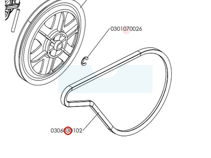 Courroie pour motobineuse Roques & Lecoeur (0306030102) RL71180H ...