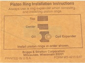 Kit segment pour moteur Briggs & Stratton (495854) 257400 - 28N700 ...